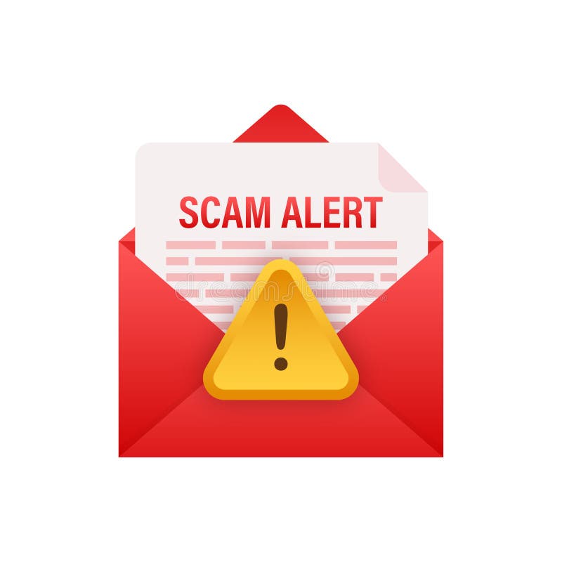 Scam Alert. Hacker Attack and Web Security Vector Concept, Phishing ...