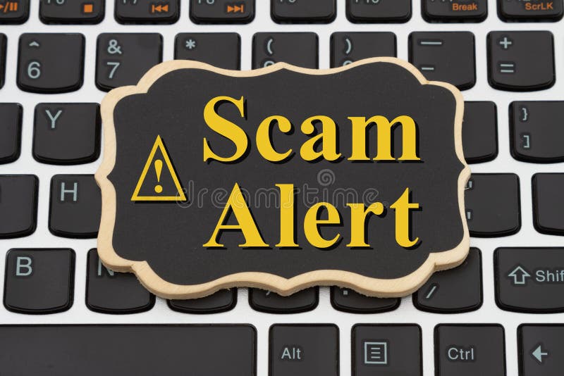 Scam Alert Message on a Screen of Black Cell Phone Stock Photo - Image ...