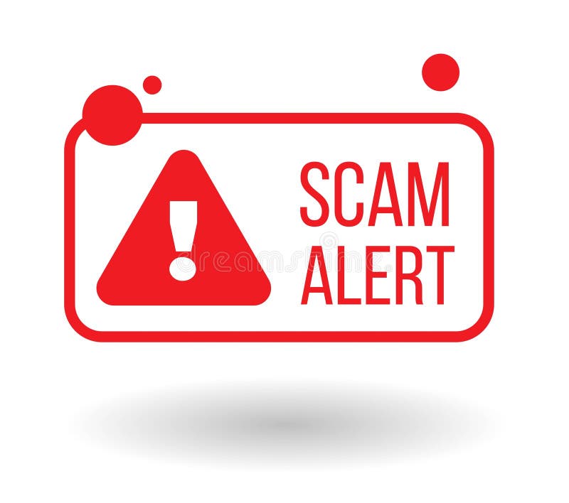 Scam Alert Message Isolated on White Stock Vector - Illustration of ...
