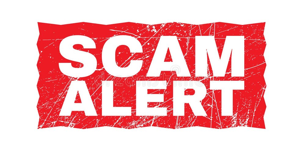 SCAM Alert Red Stamp Text on White, Vector Graphic Stock Vector ...