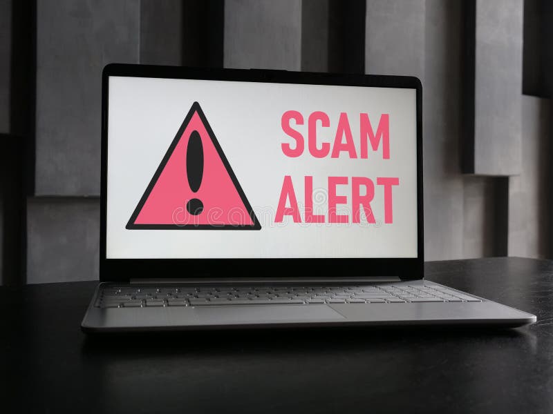 Scam Alert is Shown Using the Text Stock Photo - Image of risk ...