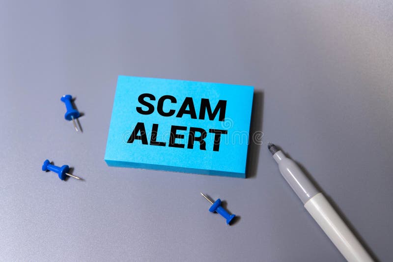 Scam Alert Text on Card, Concept Background Stock Image - Image of ...