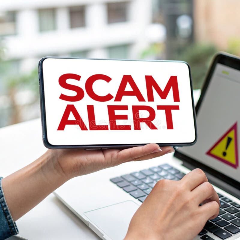 Scam Alert Text Effect Icon Isolated on White Background Stock ...