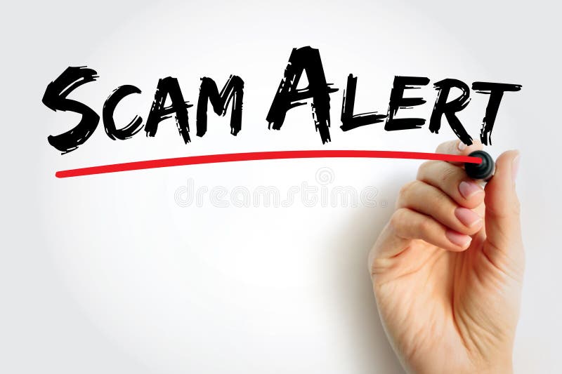Scam Alert Text Quote, Concept Background Stock Image - Image of office ...