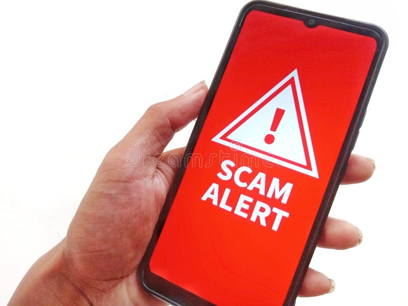 A Scam Application or Steals Personal Data on Cellphones Stock Image ...