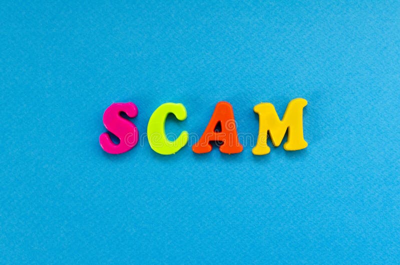 Scam alert on sticker stock photo. Image of scam, security - 137932926