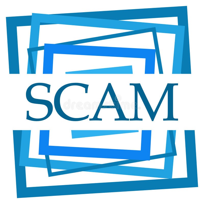 Scam Blue Random Borders stock illustration. Illustration of theft ...