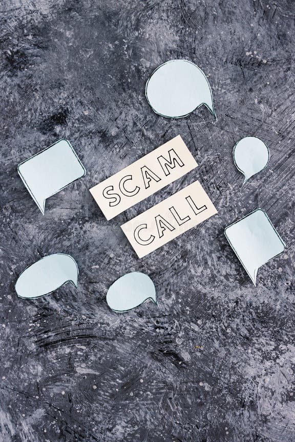 Scam Calls and Personal Data Theft, Text Surrounded by Comic Bubbles ...