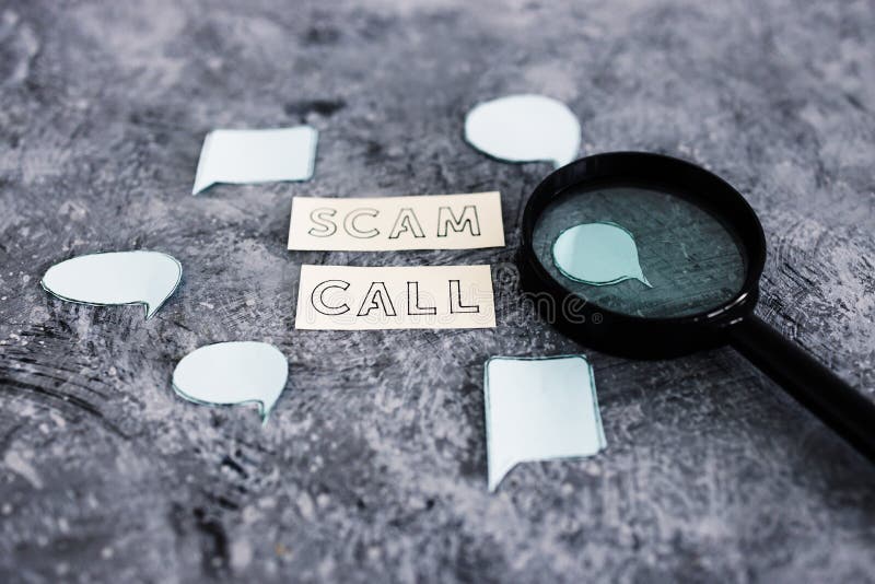 Scam Calls and Personal Data Theft, Text Surrounded by Comic Bubbles ...