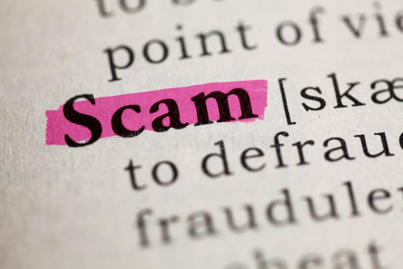 The Word SCAM Consists of Wooden Cubes with Letters, Top View on a ...