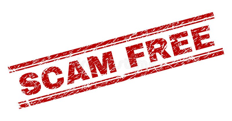 Grunge Textured SCAM FREE Stamp Seal Stock Vector - Illustration of ...