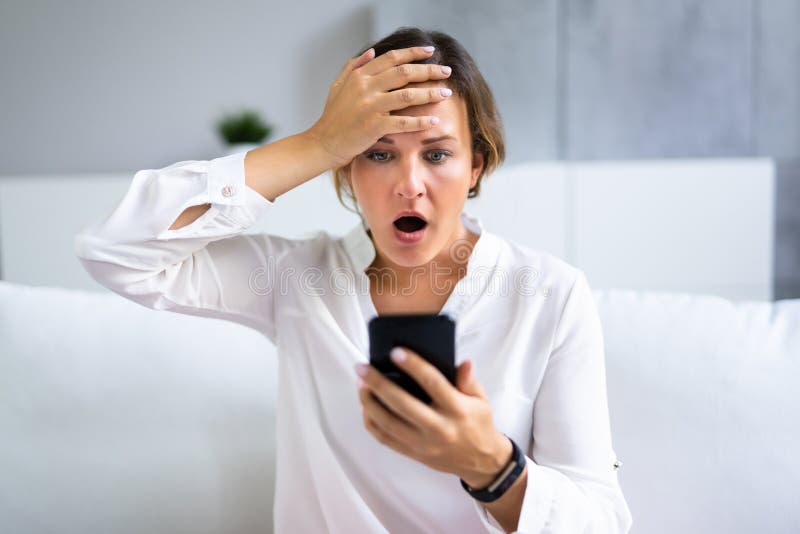 Scam Message. Email Text Mistake Fail Stock Image - Image of frustrated ...