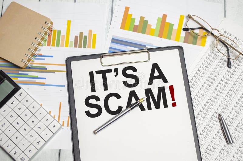 It is a Scam on Paper Tablet and Charts Stock Image - Image of problem ...