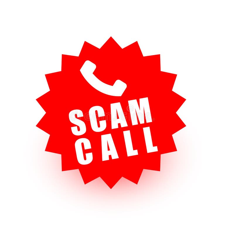 Scam Phone Call Fraud Warning Stay Safe and Secure Stock Vector ...