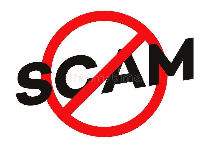 Scam Prohibition Symbol Vector Isolated Stock Vector - Illustration of ...