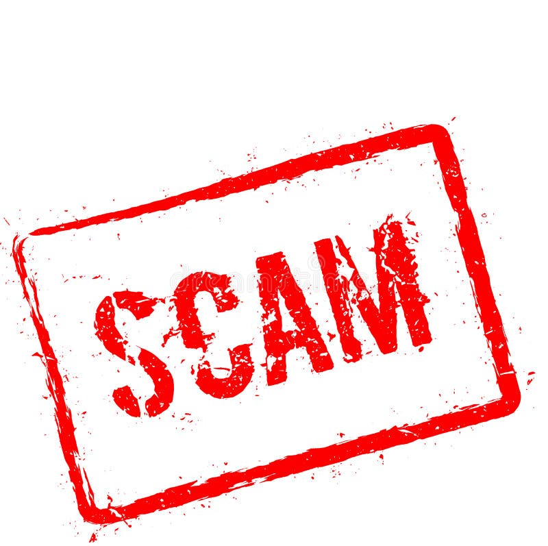 Scam Red Rubber Stamp on White. Stock Vector - Illustration of postcard ...