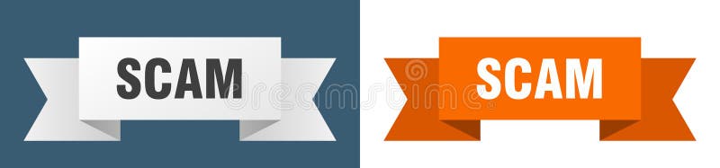 Scam Ribbon. Scam Isolated Paper Sign. Banner Stock Vector ...