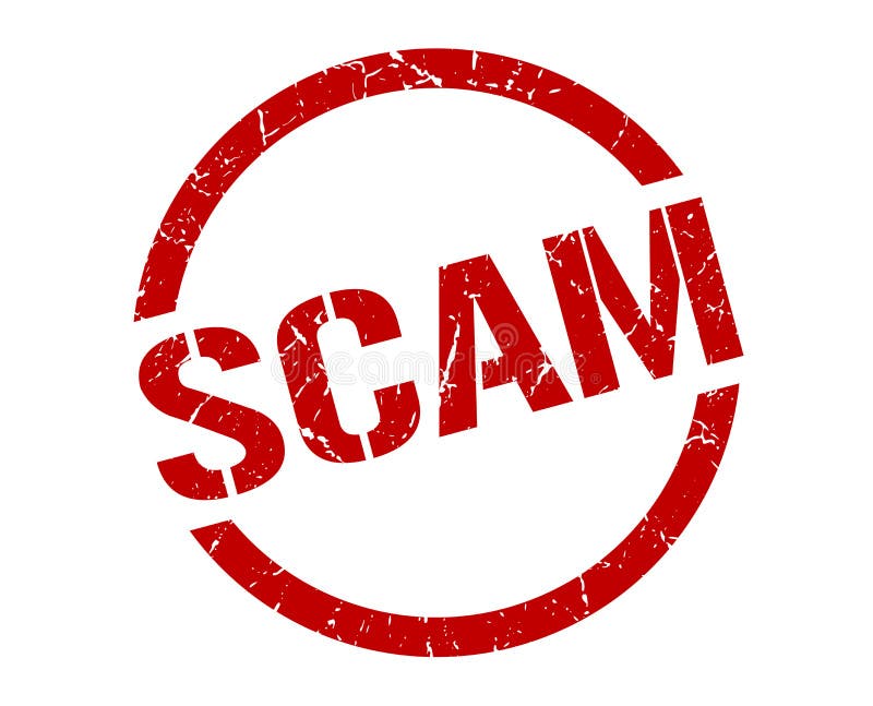 Scam stamp stock vector. Illustration of isolated, sticker - 136954072