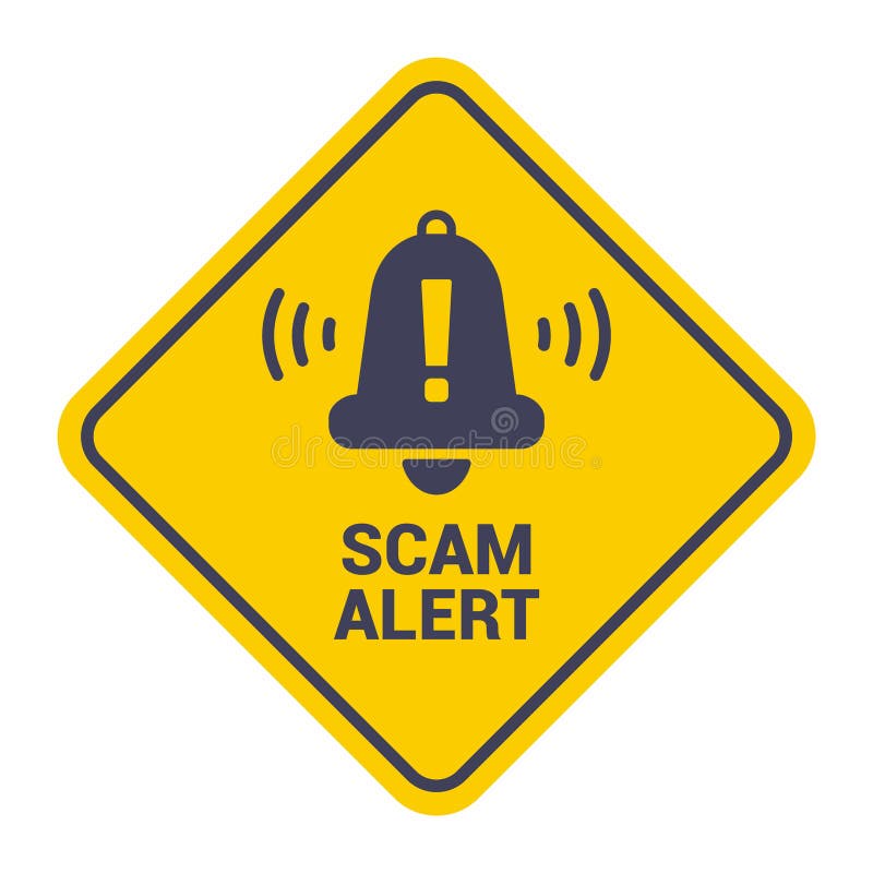 Scam Sign on White Background. Stock Illustration - Illustration of ...