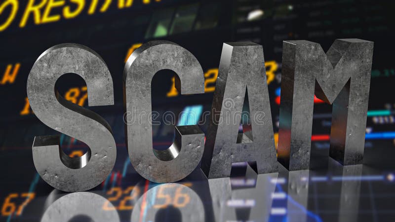 The Scam Text for Business Concept 3d Rendering Stock Illustration ...