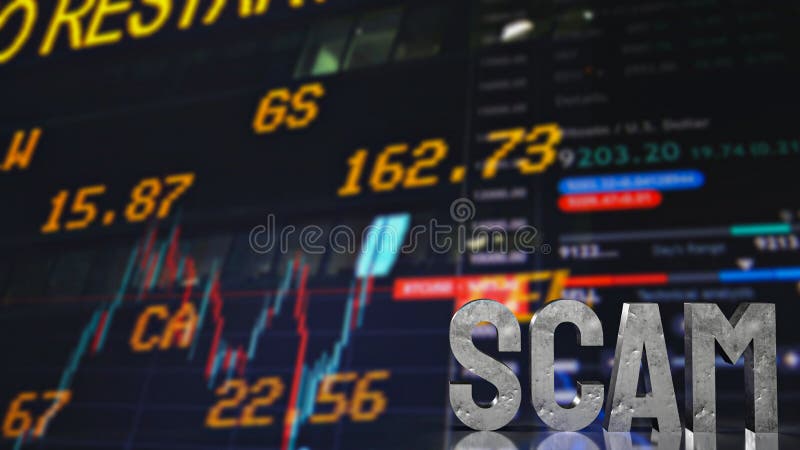 The Scam Text for Business Concept 3d Rendering Stock Illustration ...