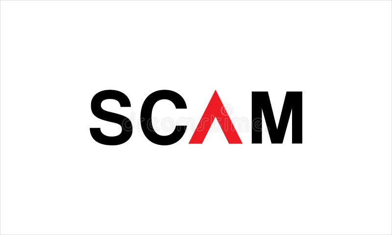 SCAM Typography Icon Logo Design Vector Illustration Symbol Stock ...