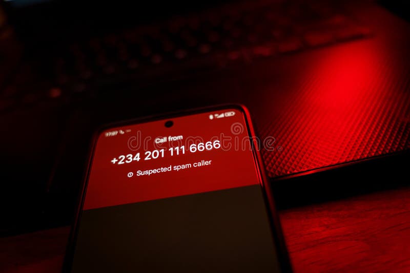 Scammer Calling To People on Cellphone Stock Photo - Image of screen ...