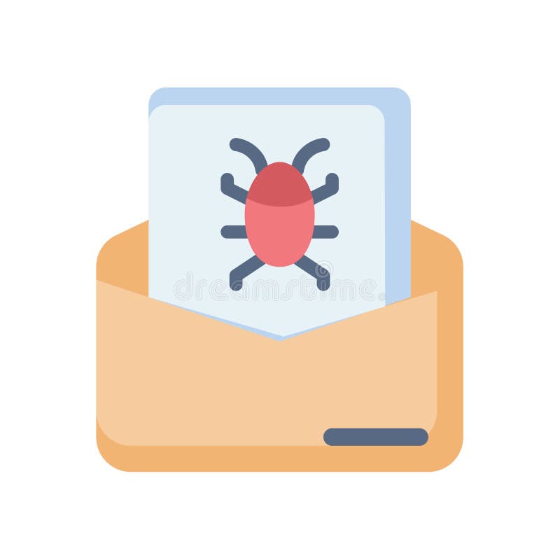 Scammer Scam Email Malware Spam Single Isolated Icon with Flat Style ...