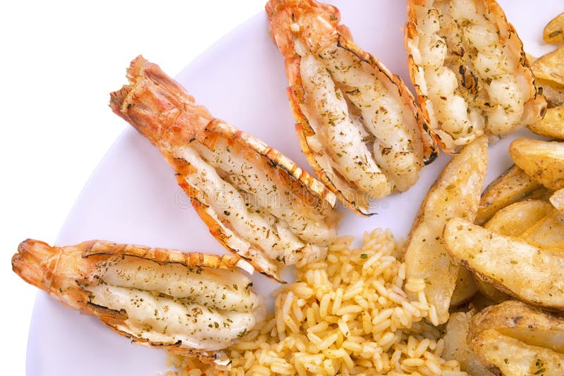 Scampi with Potatoes and Spices Stock Photo - Image of scampi, italian ...