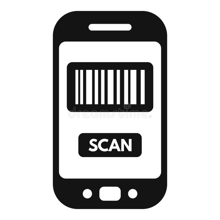 Scan Bar Code Icon Simple Vector. Ticket Pay Label Stock Vector ...