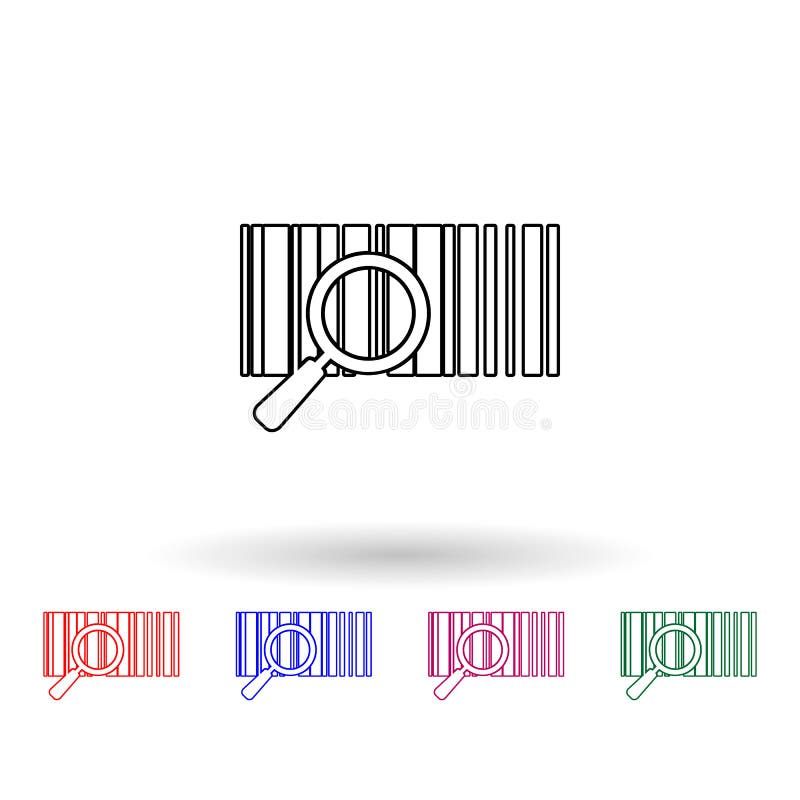 Scan Bar Code Multi Color Icon. Simple Thin Line, Outline Vector of Logistic Icons for Ui and Ux ...