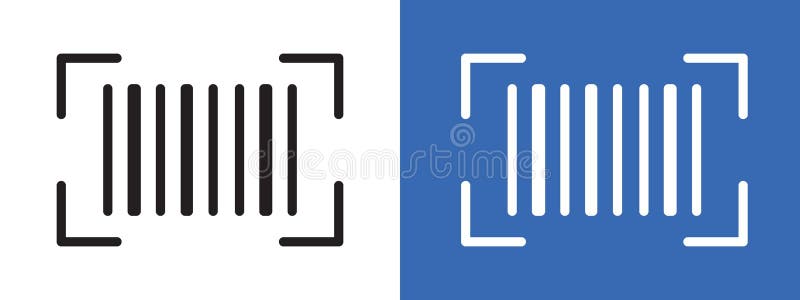 Scan Barcode Logo Sign Set Vector Outline Stock Vector - Illustration ...