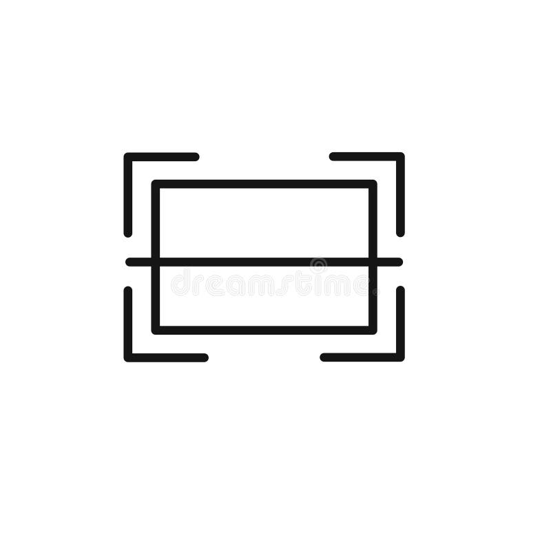 Scan Button Icon Outline Collection in Black Stock Vector ...