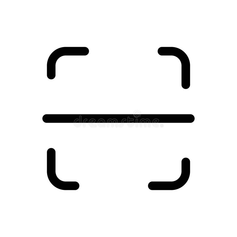 Scan Button Linear Logo Mark in Black and White Stock Vector ...