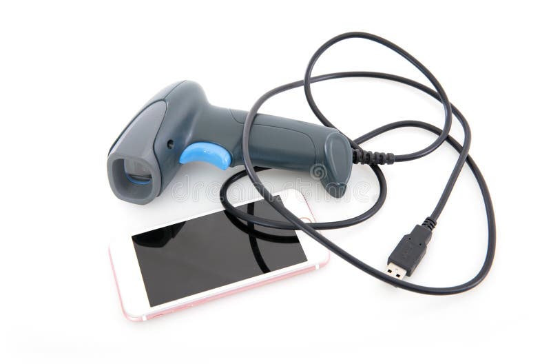 Scan the QR code stock photo. Image of people, smart - 114465106