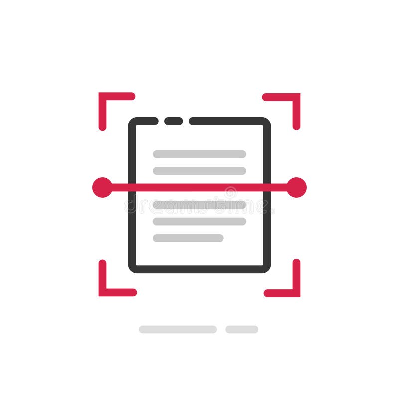 Scan or Recognize Text Paper Document Icon Vector, Ocr Software ... Scan or Recognize Text Paper Document Icon Vector, Ocr Software ...