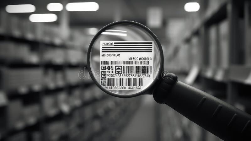 Scan Document Magnifying Glass Stock Illustration - Illustration of ...