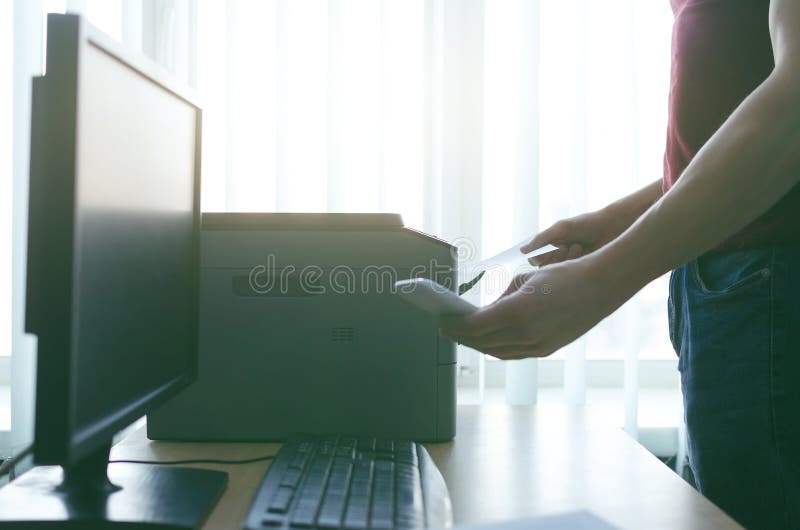 Scan documents. stock image. Image of looking, scan - 132578573