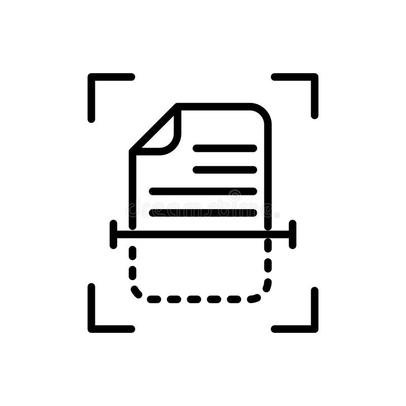 Scan documents icon stock vector. Illustration of simple - 338284102
