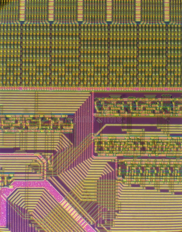 A Scan from an Electron Microscope of an Integrated Circuit on a Wafer ...