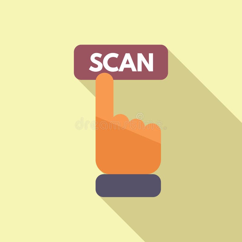 Scan Finger Matrix Icon Flat Vector. Symbol Scan Smart Stock Vector ...