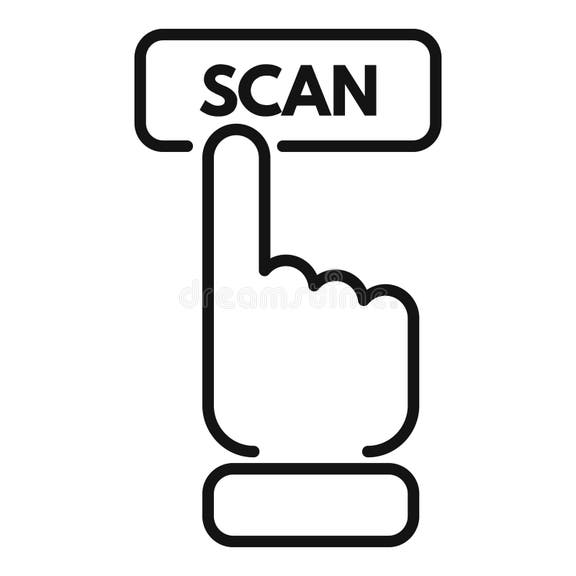 Scan Finger Matrix Icon Outline Vector. Symbol Scan Smart Stock Photo ...