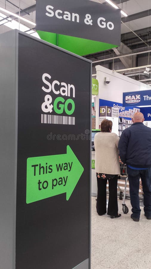 Self Service Area in Modern Asda Supermarket Showing Self-service Pay ... Self Service Area in Modern Asda Supermarket Showing Self-service Pay ...