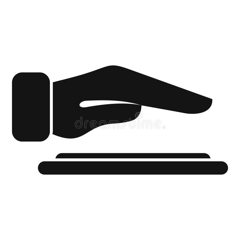 Scan Hand Palm Icon Simple Vector. Individual Identification Stock ...