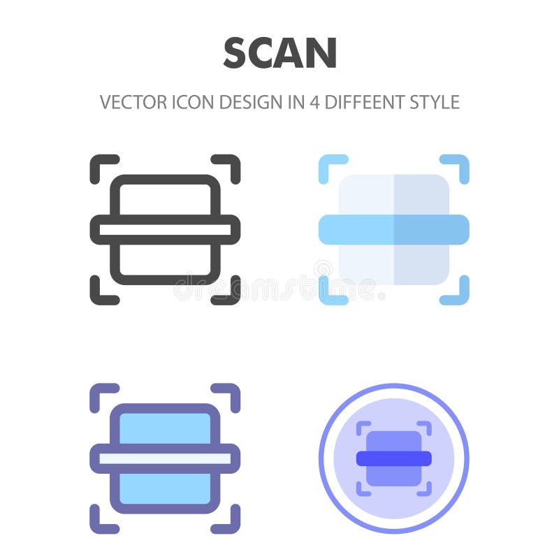 Scan Icon Design in 4 Different Style. Icon Design for Your Web Site ...