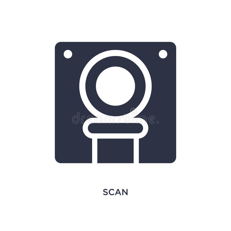 Eye Scanner Medical Icon on White Background. Simple Element ...
