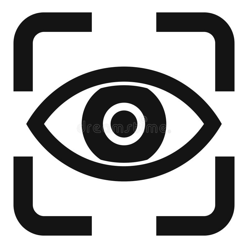 Scan Iris Eye Icon Simple Vector. Access Data System Stock Illustration ...