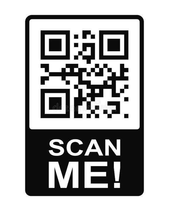 Scan Me Concept. QR Code Icon in Frame. Template of Quick Responce ...