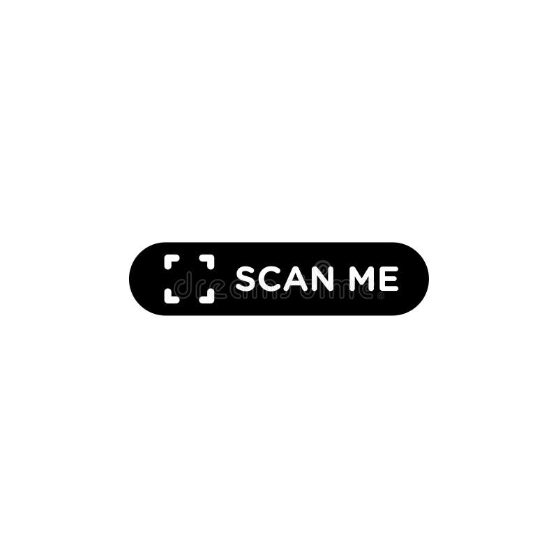 Scan Me Icon Set. QR Code and Digital Arrow Vector Symbol in a Black ...