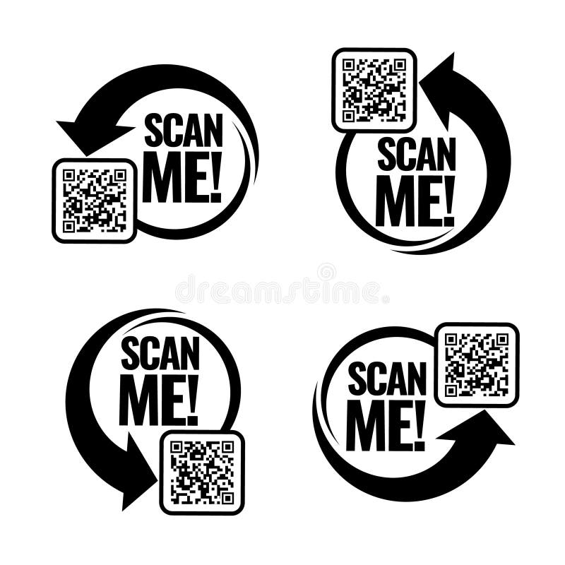 Scan Me Icon. Symbol or Emblem Stock Vector - Illustration of vector ...